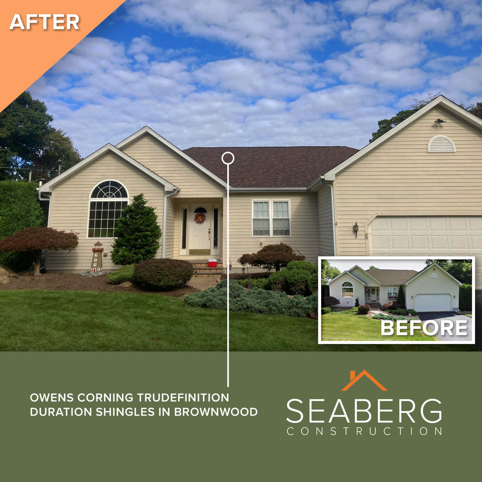 Siding and roofing projects in RI and MA by Seaberg Construction.